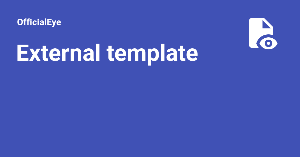 External template - OfficialEye