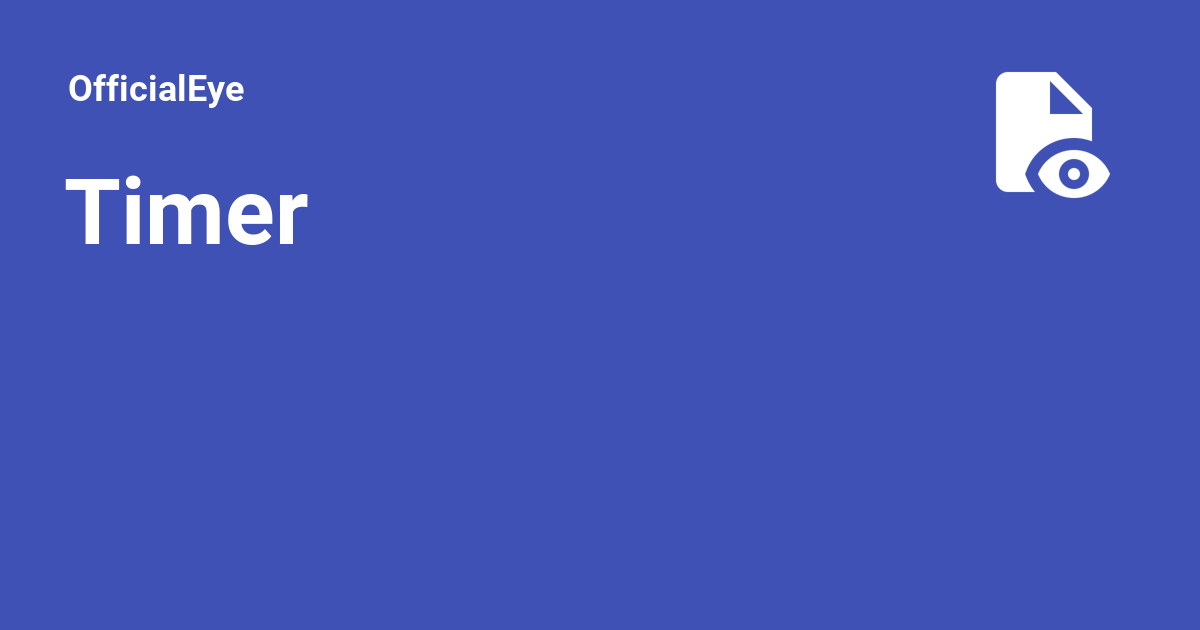 Timer Officialeye